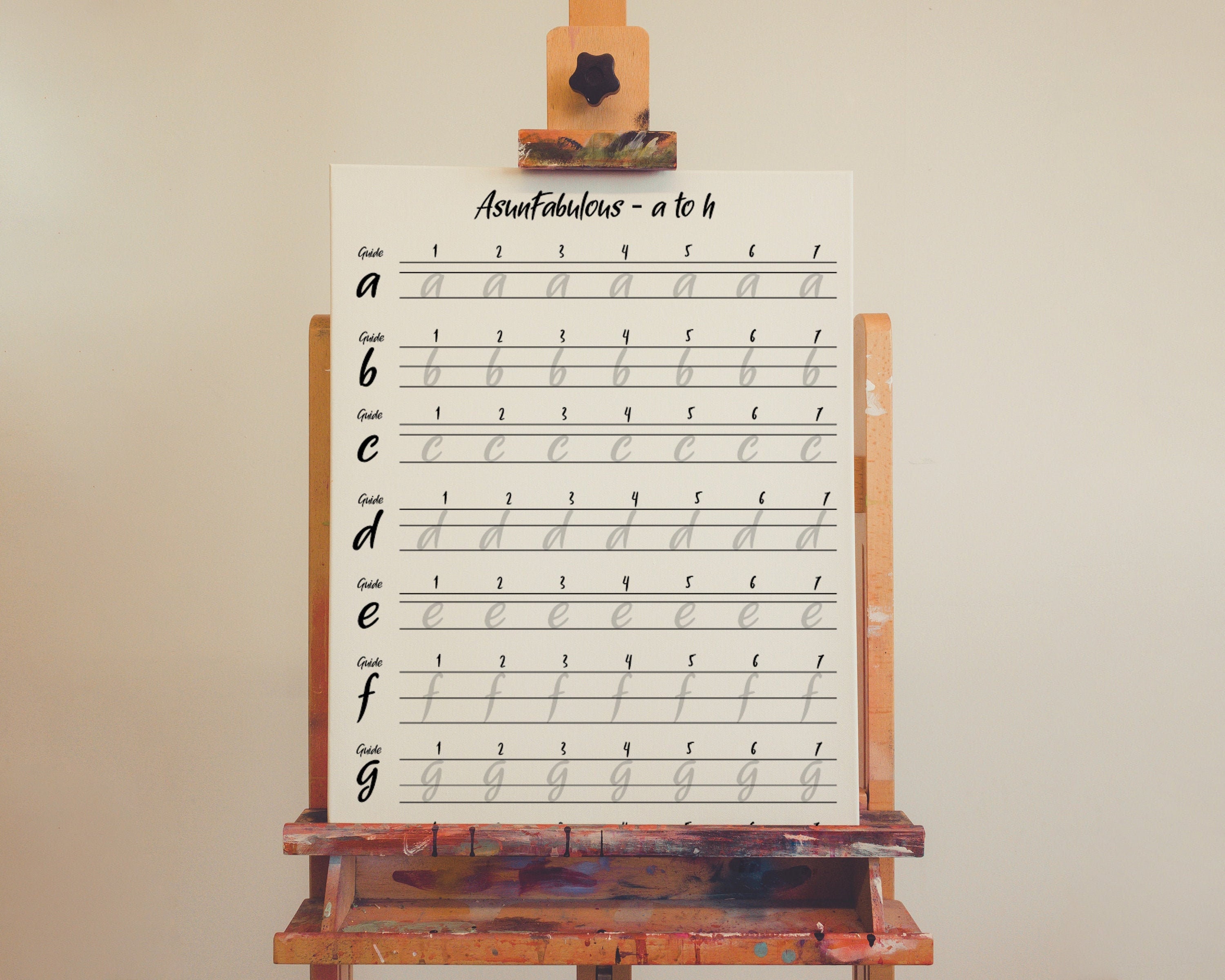 Brush Hand Lettering Worksheet Printable Brush Calligraphy for ...