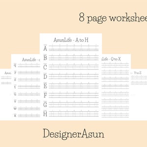 Typewriter Style Handwriting Practice Sheet, How to Write Like ...