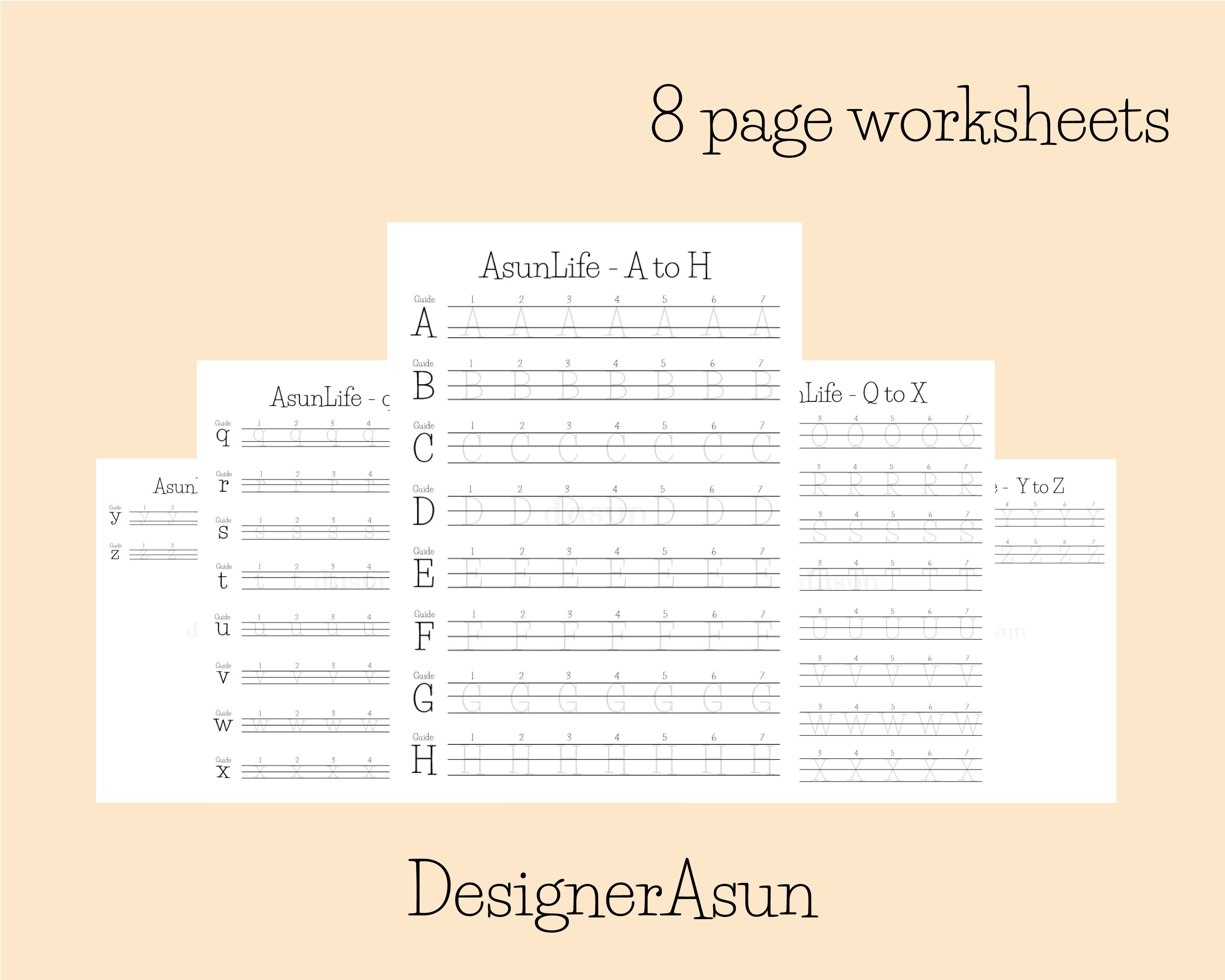 Typewriter Style Handwriting Practice Sheet How to Write Like - Etsy