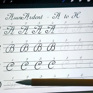 Copperplate Calligraphy Practice Template | Printable Worksheet ...