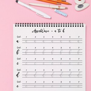 Printable Brush Lettering Alphabet Practice Sheet PDF | New Creative ...