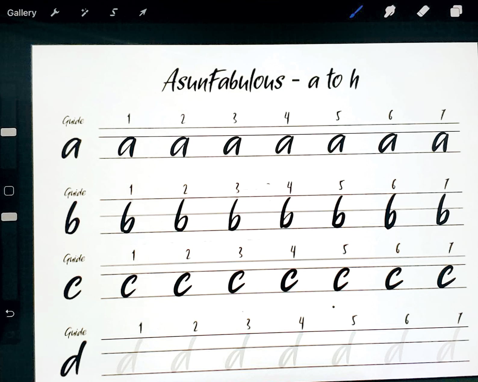 Brush Hand Lettering Worksheet Printable Brush Calligraphy for ...