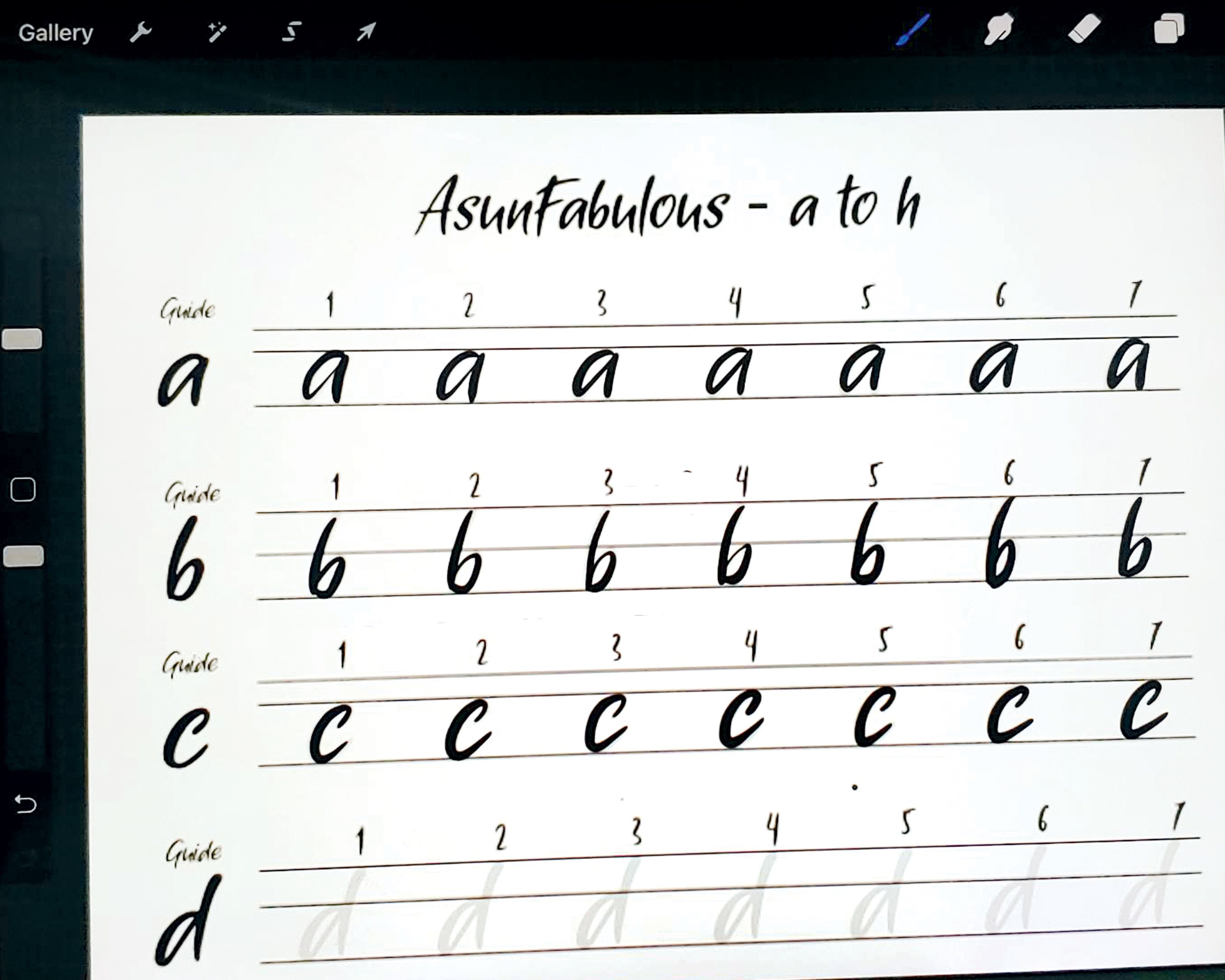 Brush Hand Lettering Worksheet Printable Brush Calligraphy for ...