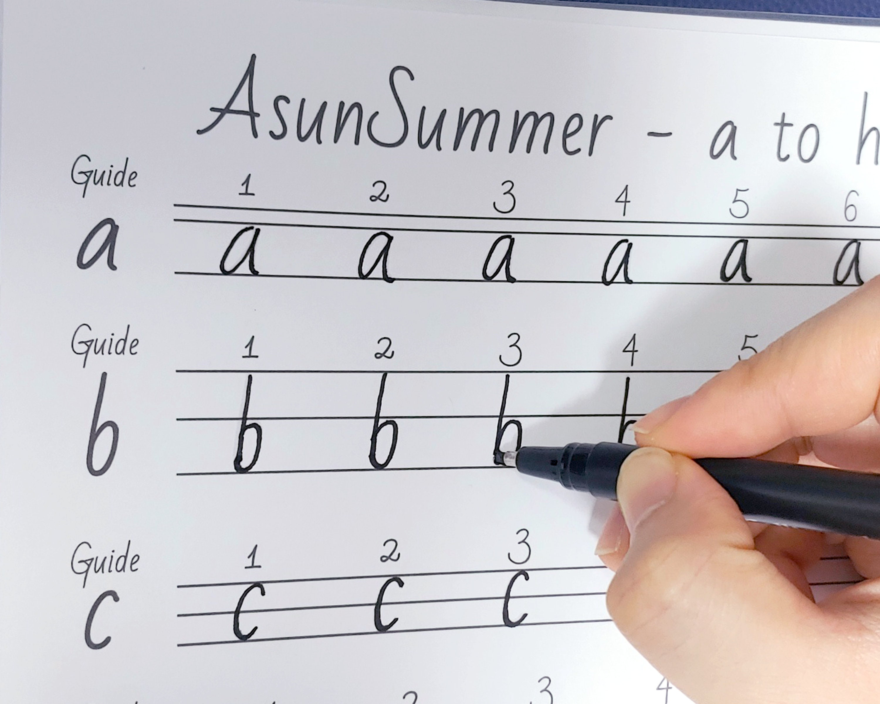 Cute and Friendly Handwriting Practice Sheet for Girls, Handwriting ...