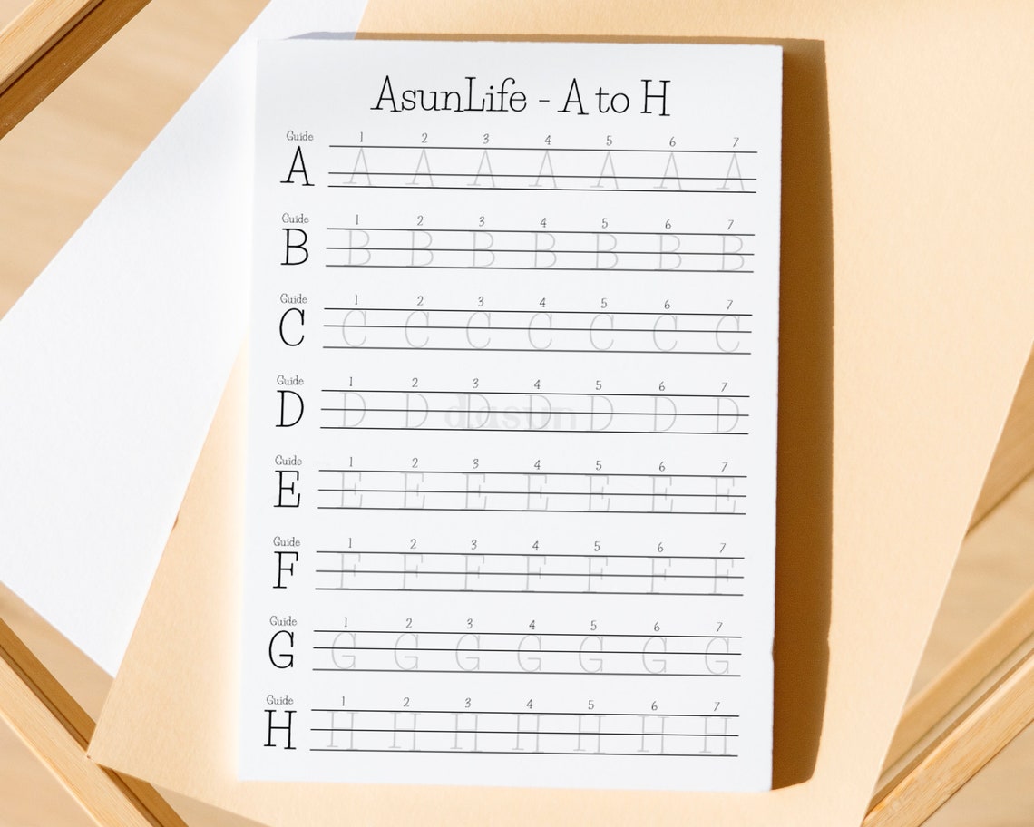 Typewriter Style Handwriting Practice Sheet How to Write Like - Etsy