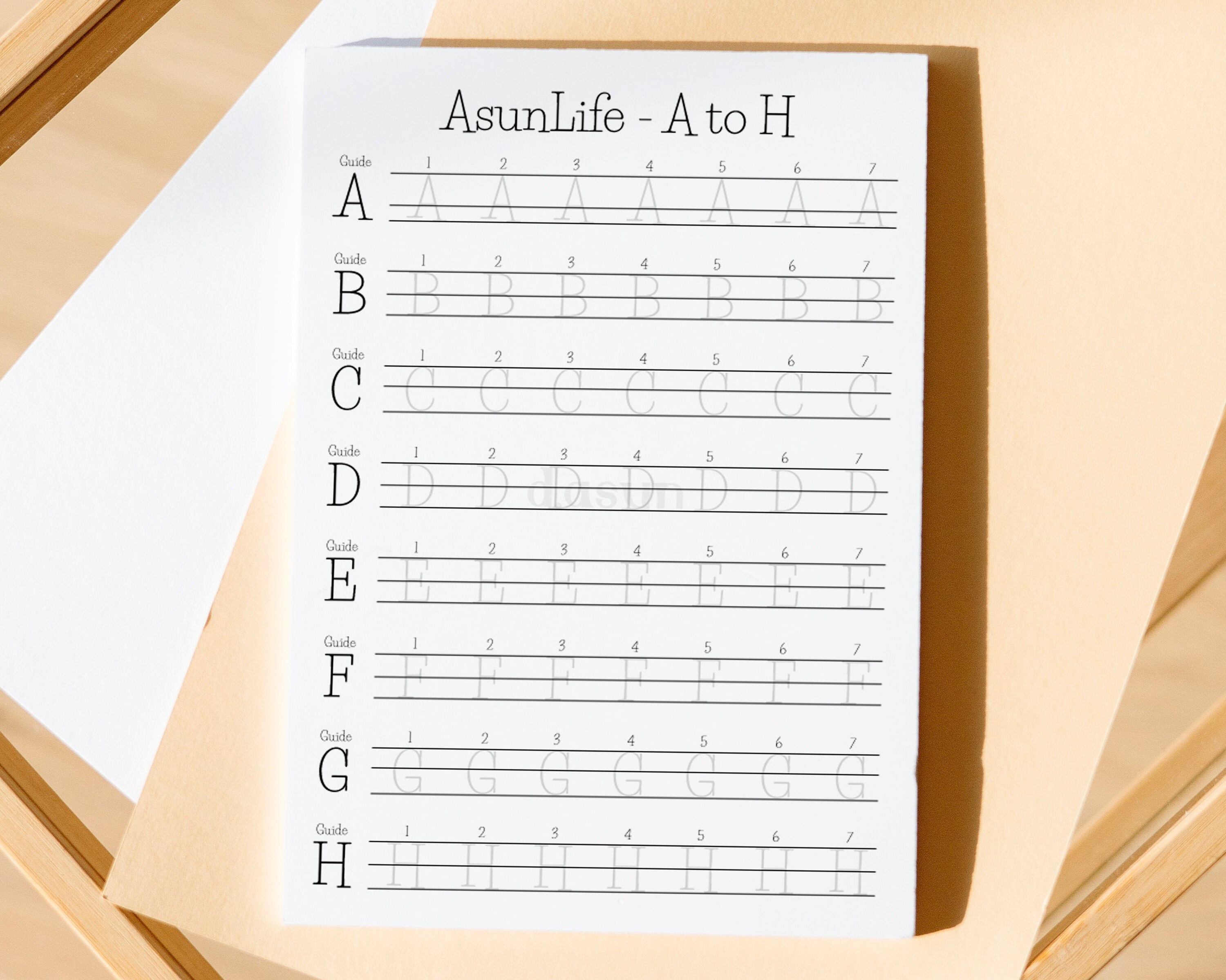 Typewriter Style Handwriting Practice Sheet, How to Write Like ...