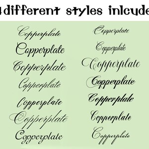 Copperplate Calligraphy Template Bundle Pack Copperplate | Etsy