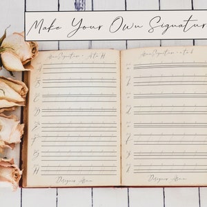 Printable Signature Calligraphy Worksheet | Make My Own Signature ...