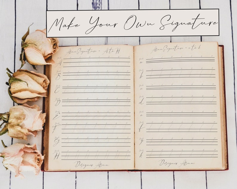 Printable Signature Calligraphy Worksheet | Make My Own Signature ...