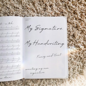 Signature Handwriting Printable Worksheet for Beginners, Signature Font ...