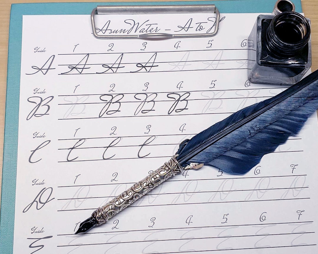 Fancy Cursive Letter Practice for Adult Handwriting - Etsy