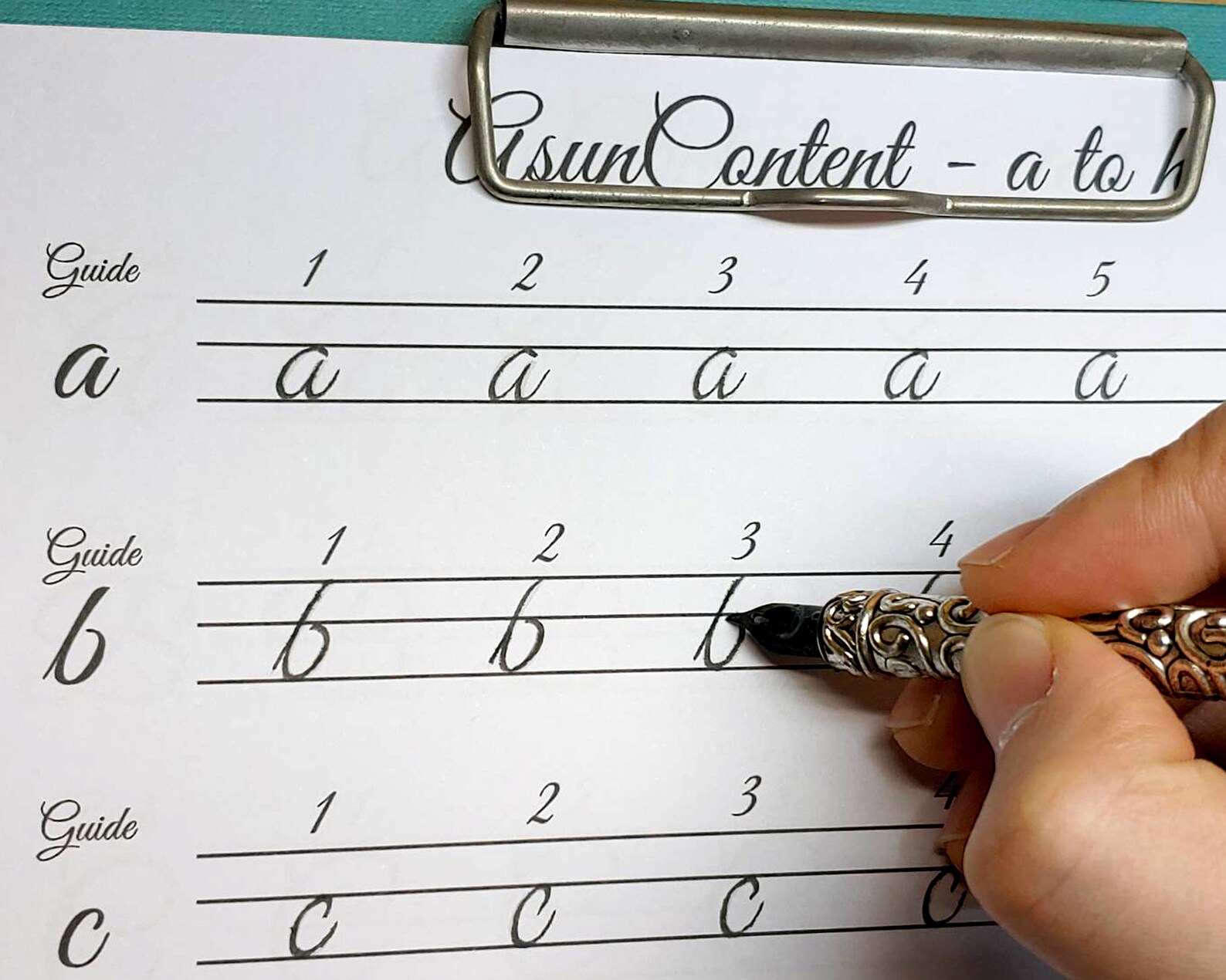 Copperplate Calligraphy Template Worksheet | Copperplate Calligraphy ...