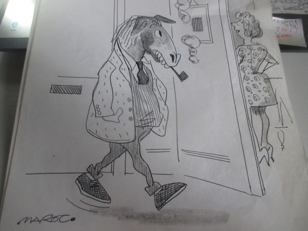 CARTOON BY BOB Coram Signed Maroc - Etsy