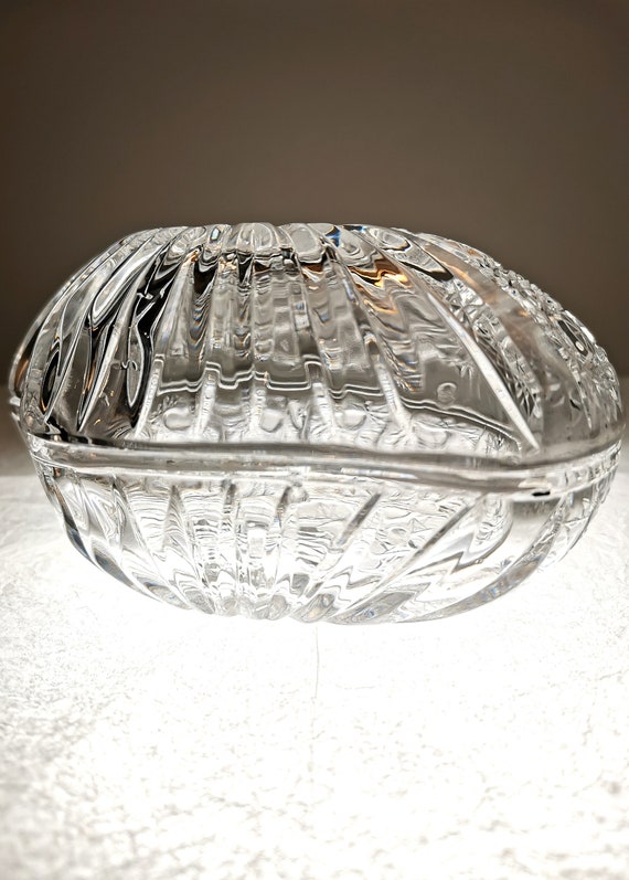 Crystal Shell Glass Box/ Candy Jar 1960s - Gem