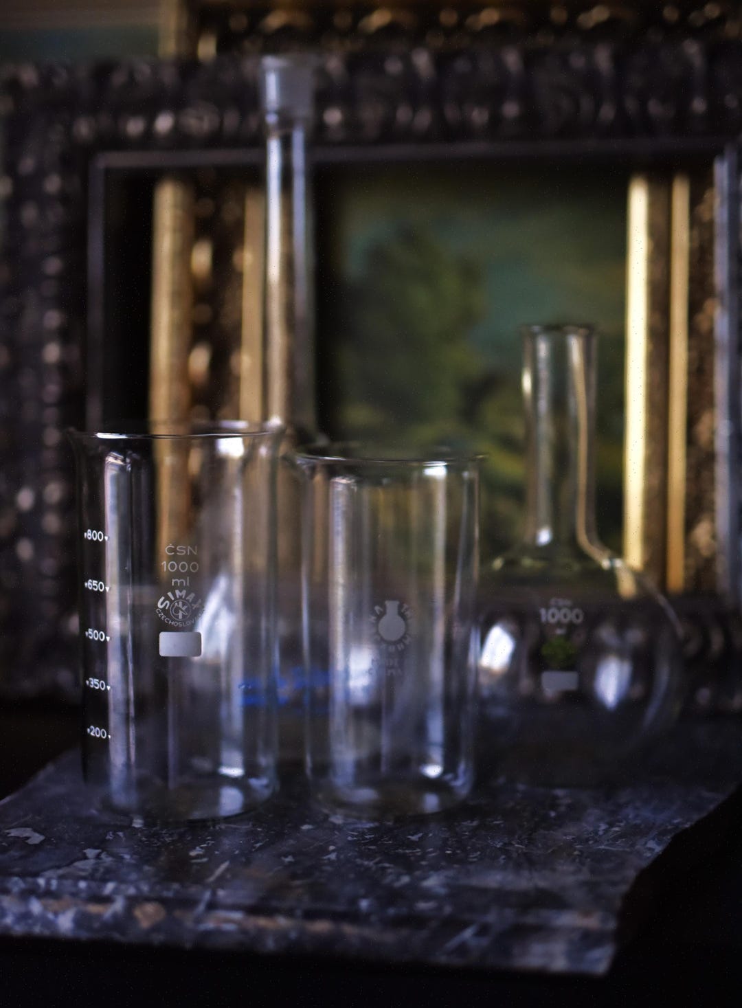 Vintage Laboratory Glassware Set | 4-piece Mixed European Lab Glass ...