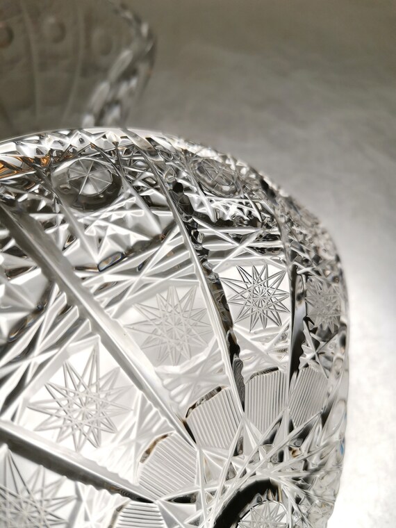 Crystal Shell Glass Box/ Candy Jar 1960s - Gem