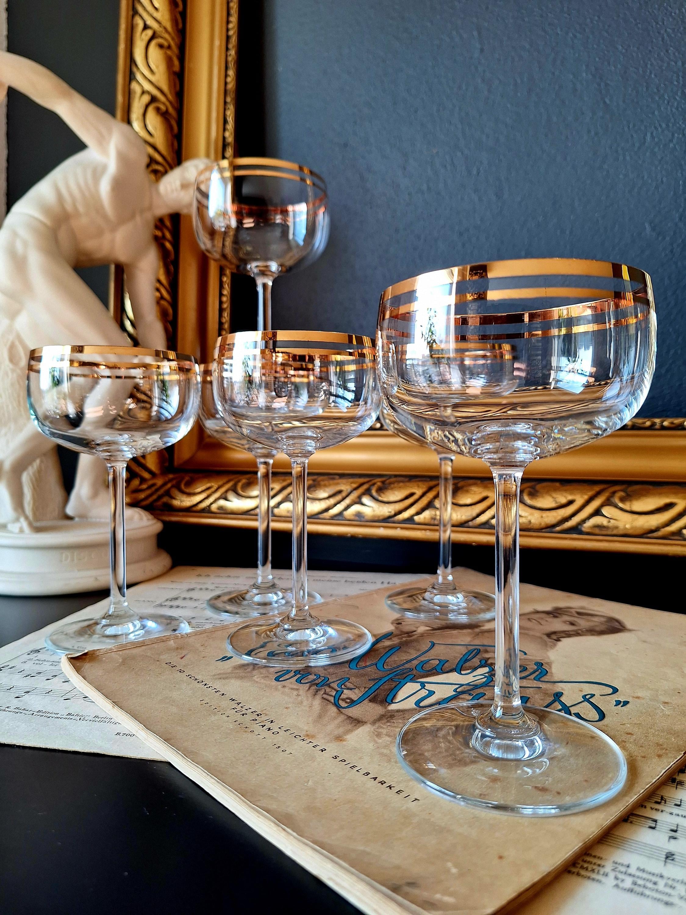 Vintage Coupe Champagne Set of 6 Glasses 60s Etsy UK