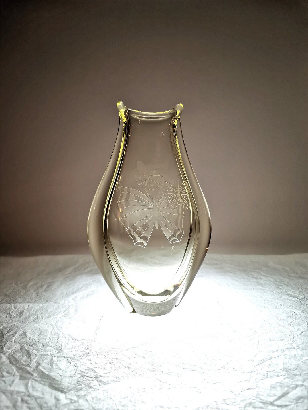 Citrine Glass Vase by Frantisek Zemek 1960s - Etsy