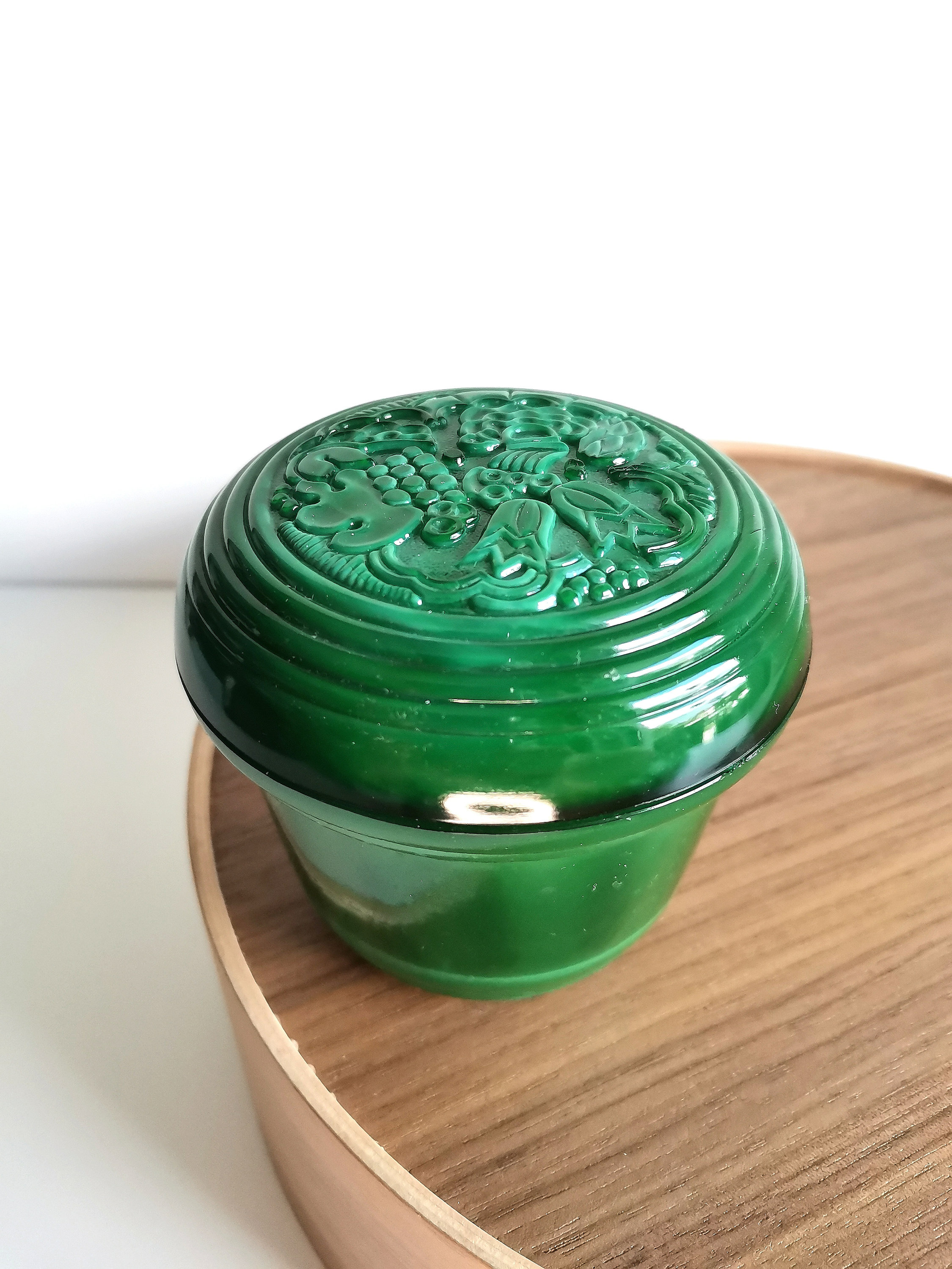 Malachite Glass Jewelry Box Made in Czechoslovakia - Etsy UK
