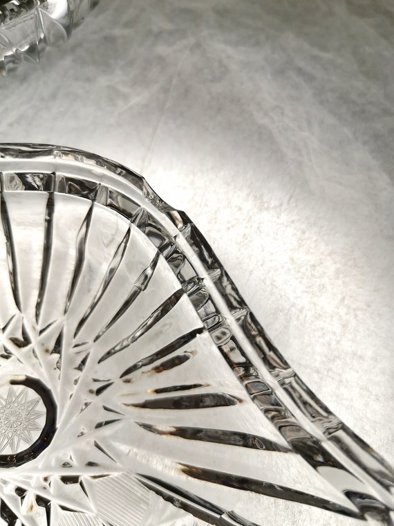 Crystal Shell Glass Box/ Candy Jar 1960s - Gem