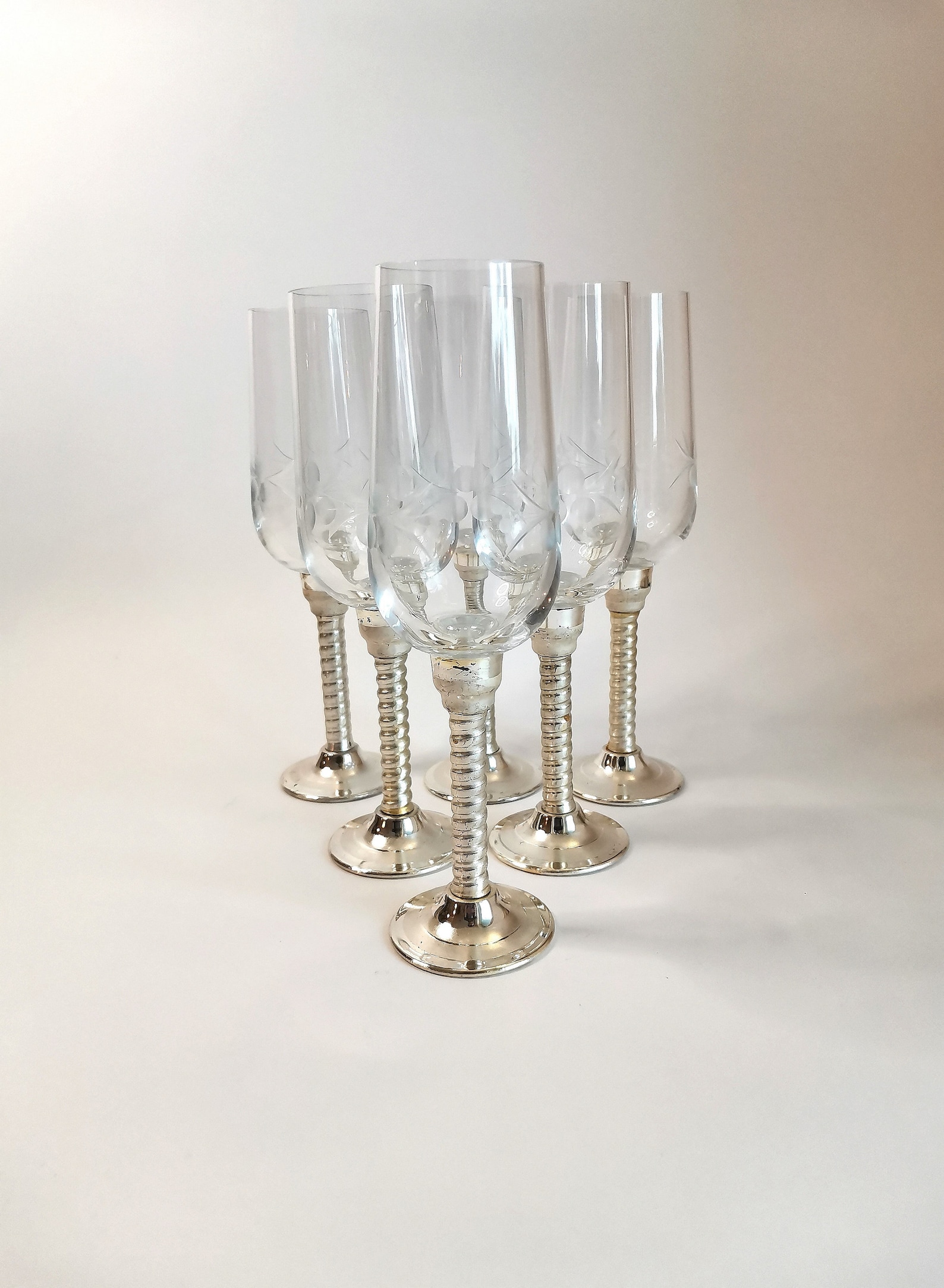 Champagne glasses/ alpaka SANDRIK 6pcs | Etsy