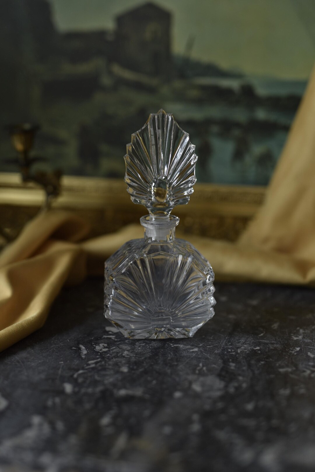 Art Deco Small Crystal Decanter 1940s - Etsy
