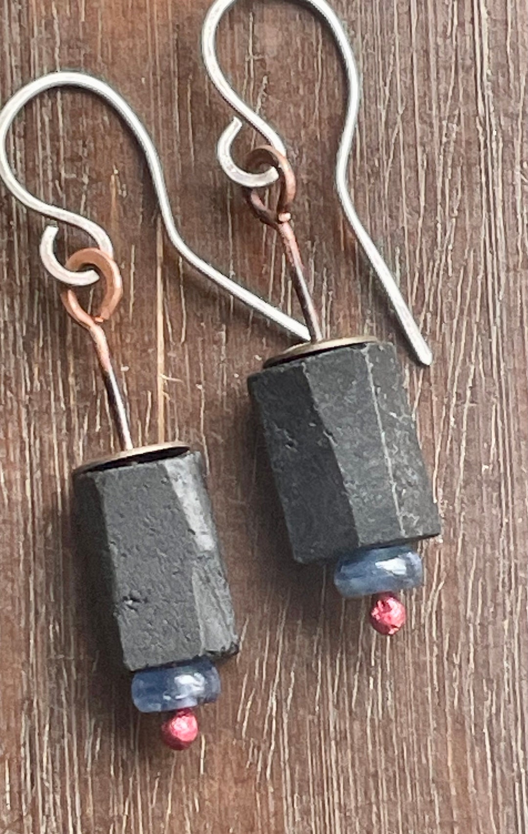 Handmade Artisan Boho Rock Chick Silver, Copper, Black Tourmaline and ...