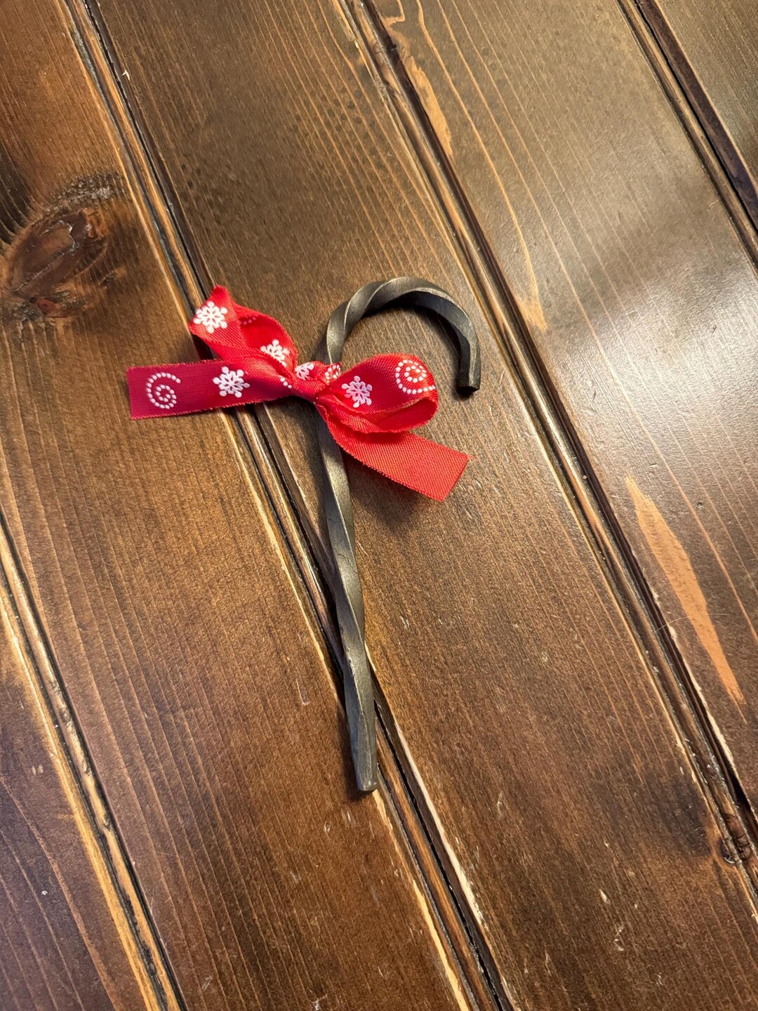 Hand-forged Steel Candy Cane Ornament - Amish Blacksmith Christmas ...