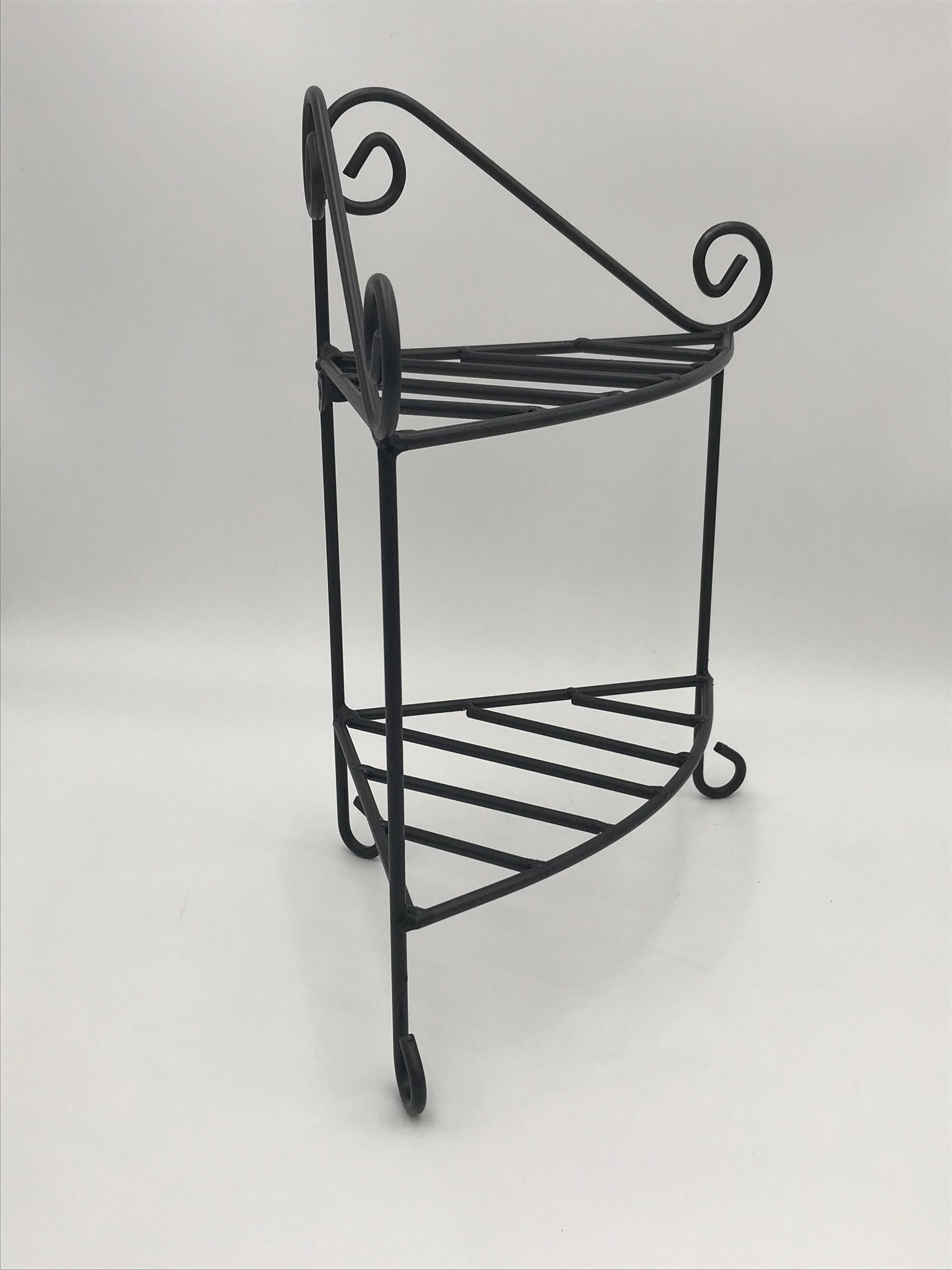 Wrought Iron Corner Shelf Stand - Etsy