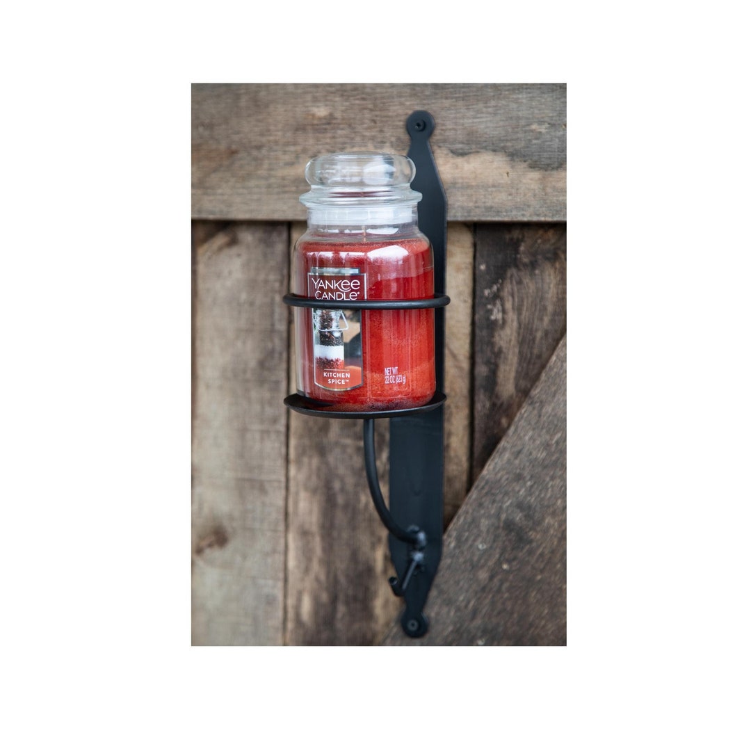 Wrought Iron Wall Sconce – Candle Holder for Jar Candles, Pillar ...