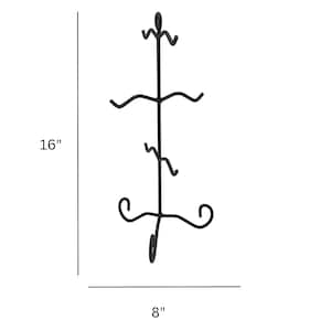 Wrought Iron Mug Holder | Mug Tree for Coffee Cup Storage | Kitchen ...