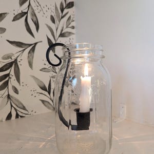 Mason Jar Insert Taper Candle Holder, Farmhouse Rustic Decor, Taper ...