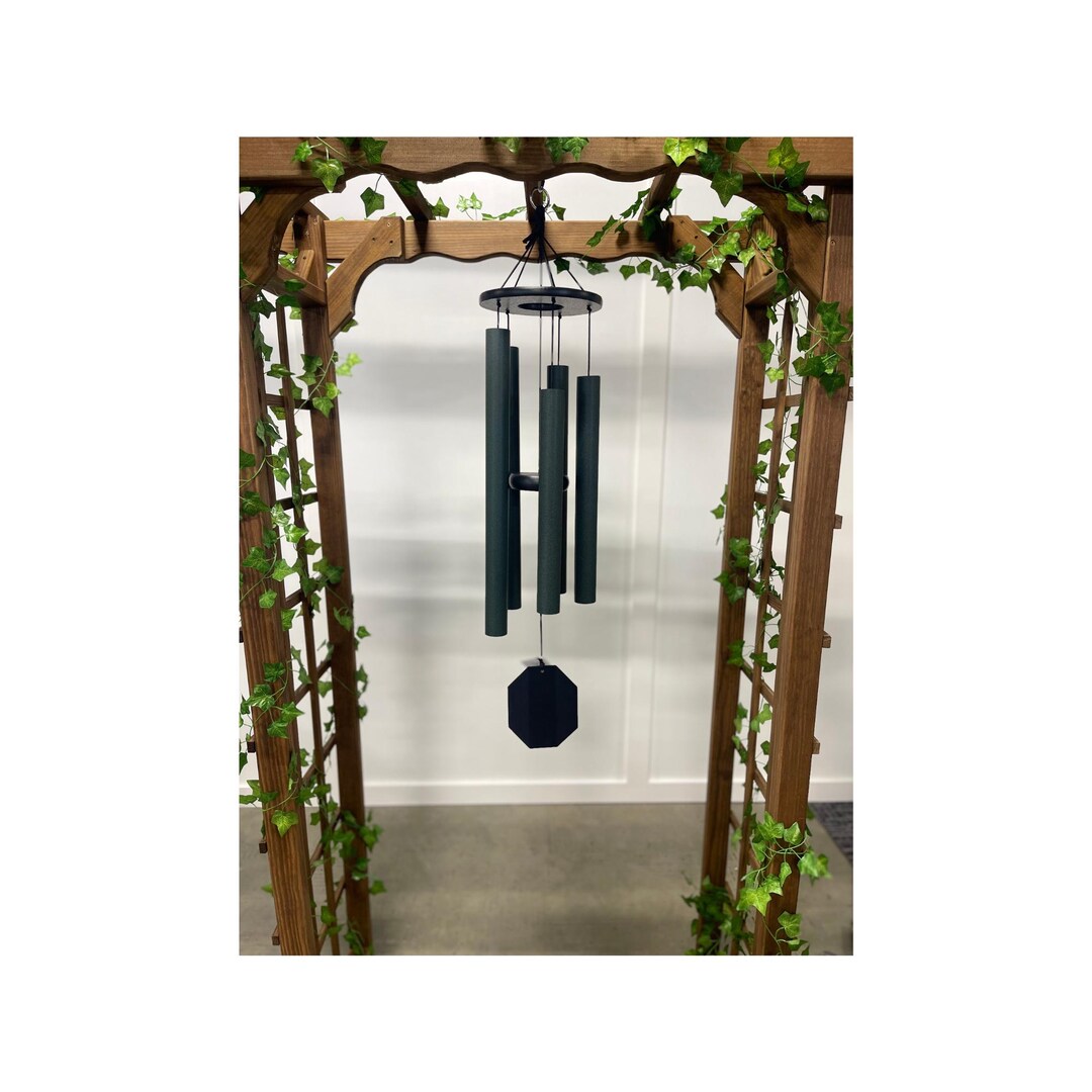 Wind Chimes, Jade Aluminum Tubes, Outdoor Decor, Amish Handcrafted ...
