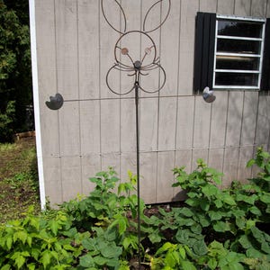 Rabbit Scarecrow | Outdoor Metal Art | Wrought Iron | Amish Handmade in ...