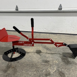 Heavy Duty Dirt Digger Excavator Sandbox Playground Ride-on Toy Powder ...