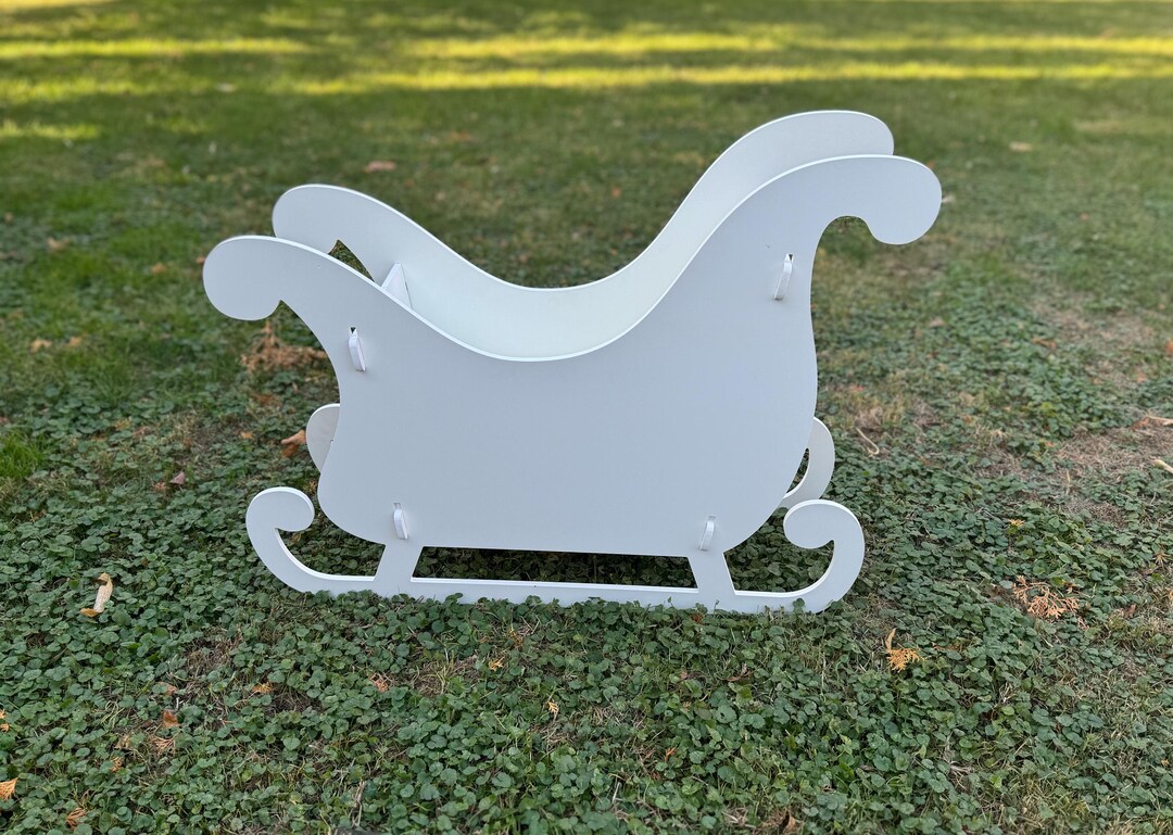 Outdoor Christmas Sleigh Display- Durable Polywood- Christmas ...