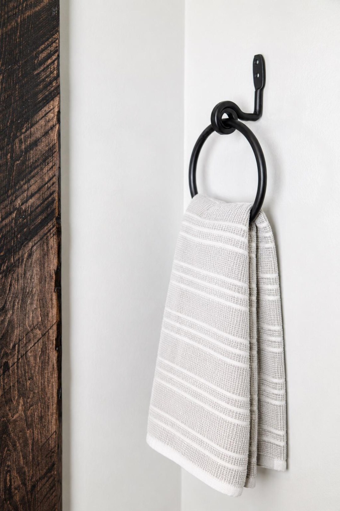 Amish-made Wrought Iron Towel Ring – Rustic Farmhouse Bathroom Decor - Etsy