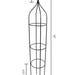 Round Obelisk Garden Trellis - Black Wrought Iron - Small & Large ...