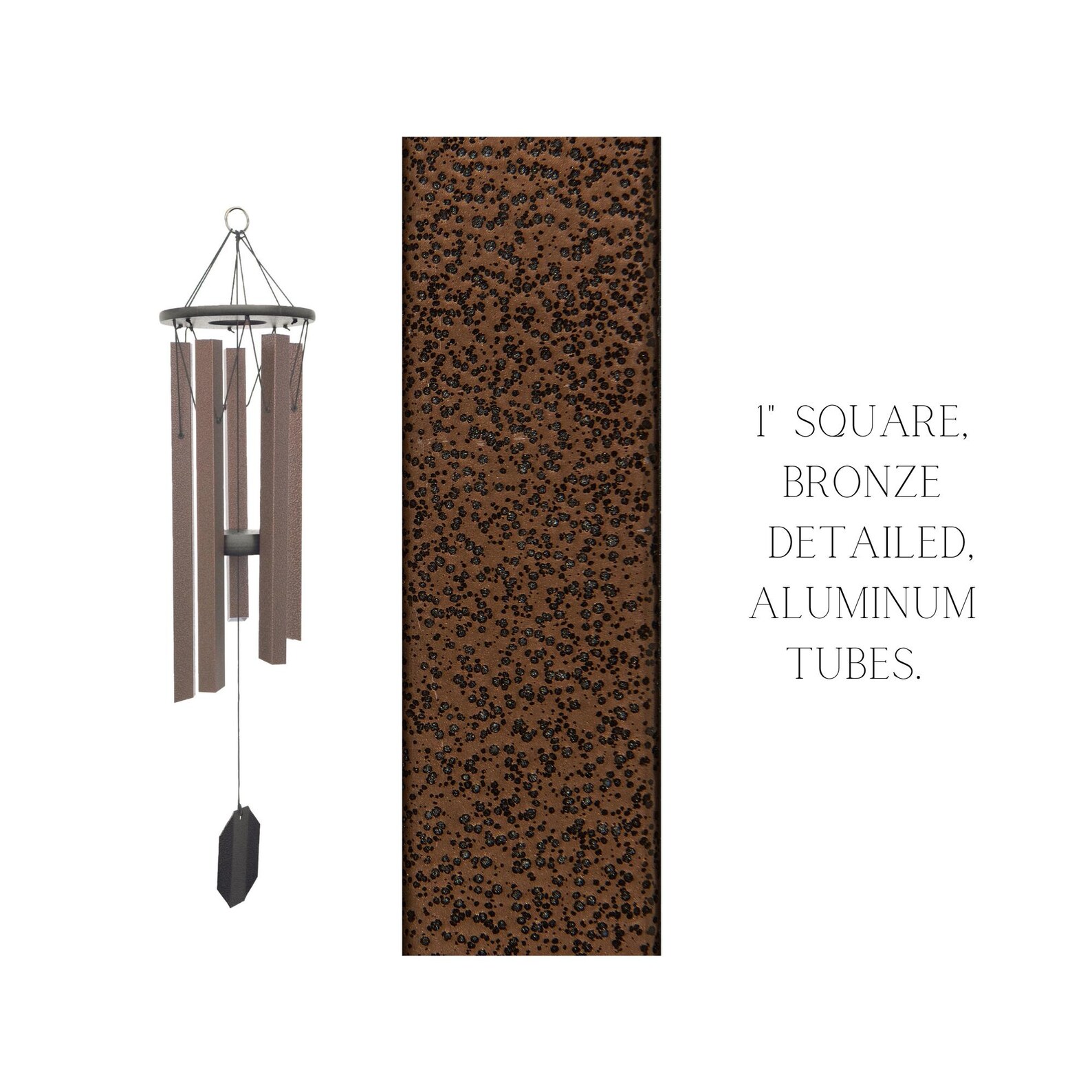 Large Amish Handcrafted Wind Chimes | Bronze Aluminum Tubes | Outdoor ...