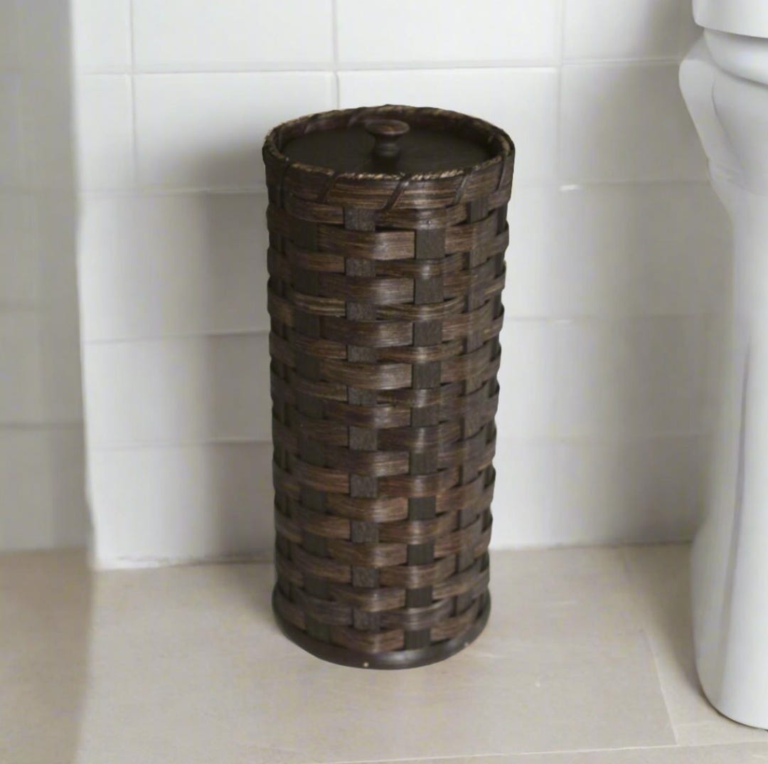 Woven 3 Roll Toilet Paper Stacker, Amish Handmade Woven Basket ...