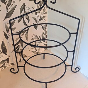 3 Tier Wrought Iron Pie Plate Holder - Holds Standard 9" Pie Plates ...