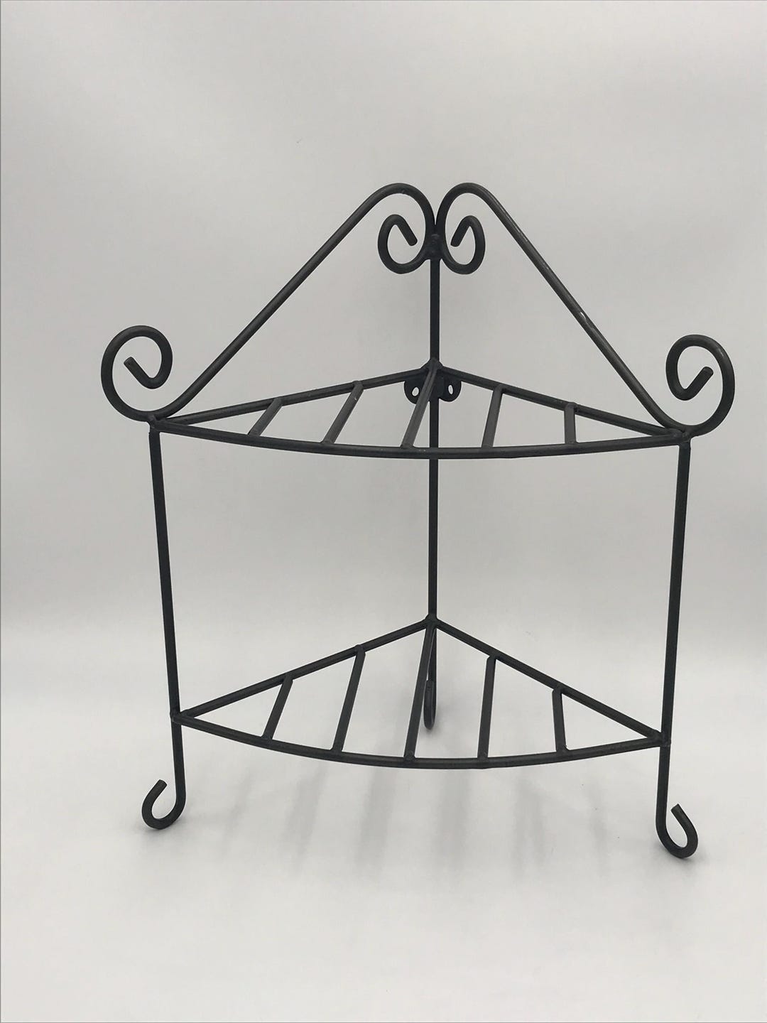 Wrought Iron Corner Shelf Stand - Etsy