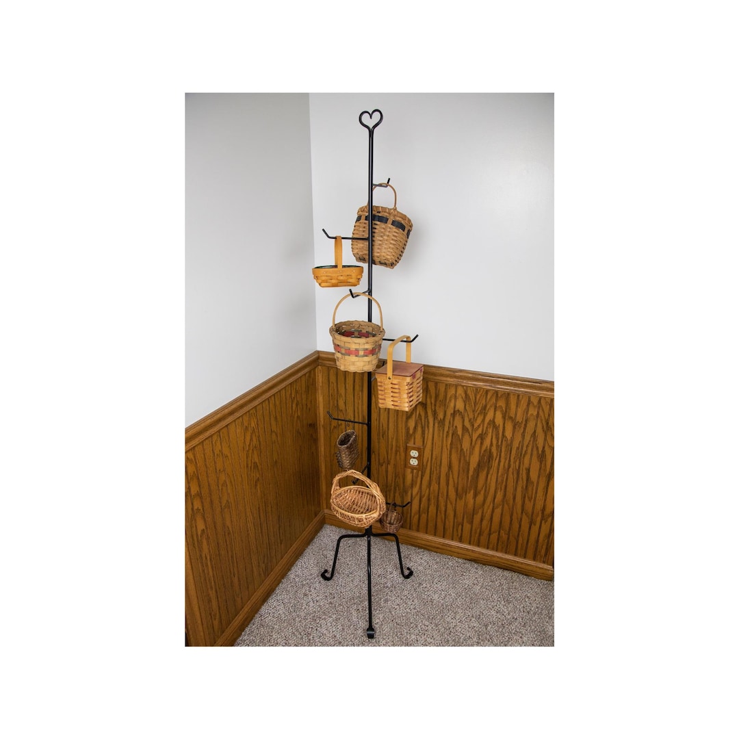 Amish Handmade Wrought Iron Basket Rack – Farmhouse Display Tree - Etsy