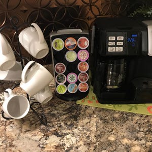 Wrought Iron Mug Holder | Mug Tree for Coffee Cup Storage | Kitchen ...