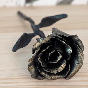 Amish Blacksmith Forged Rose - Small & Large Sizes - Artificial Flower ...