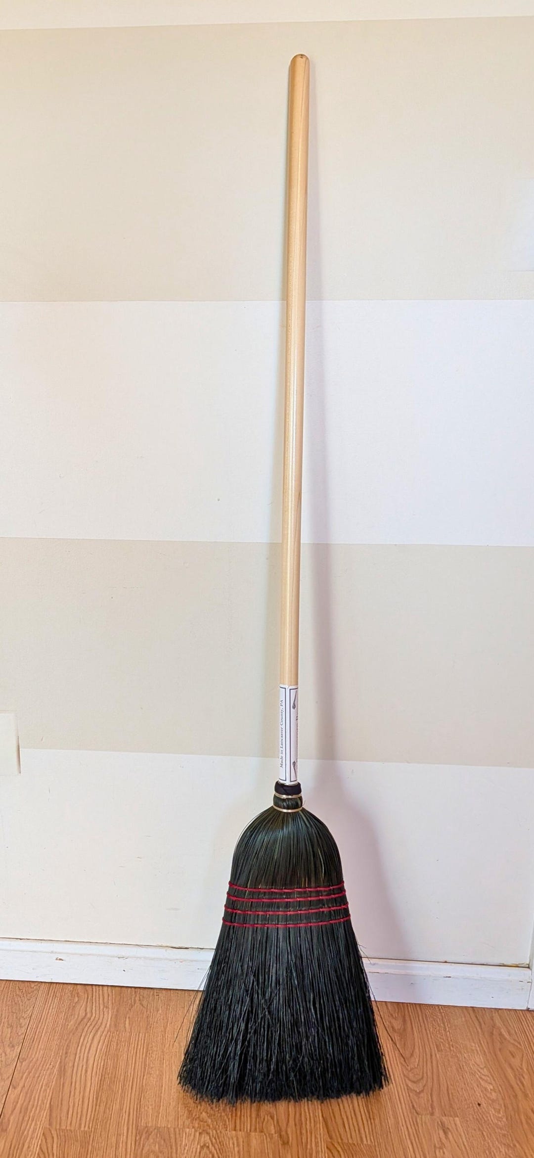 Amish Handmade Black Bristled Corn Broom – Sustainable Kitchen & Barn ...
