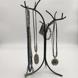 Amish Made Wrought Iron Necklace Holder & Bracelet Stand – Jewelry ...