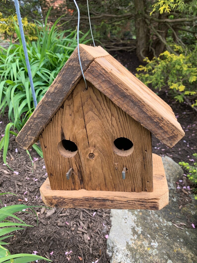 Rustic Hanging Condo Birdhouse Handmade Weather Resistant - Etsy