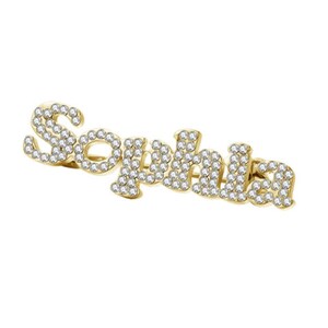 Fashion Custom Name Iced Out Brooch Luxury High-quality Stainless Steel ...