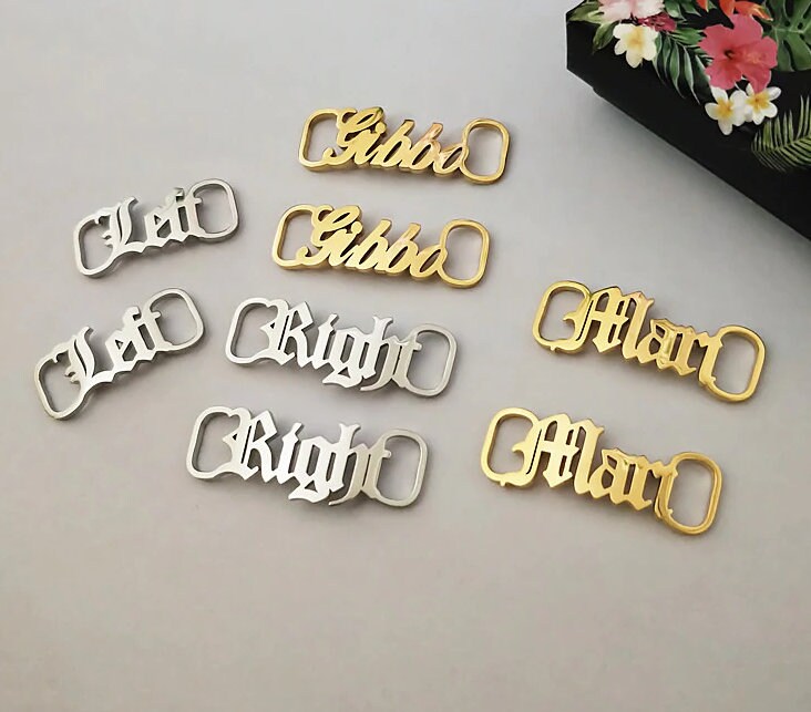Shoe Tag Stainless Steel Shoe Accessories Custom Name - Etsy